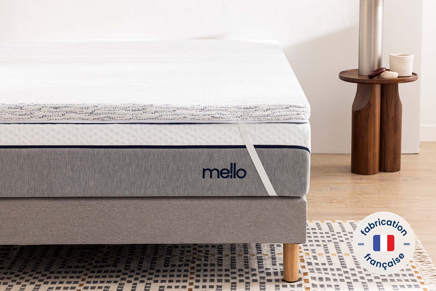 Surmatelas Ferme : 7cm de confort tonique, fabriqué en France – Mello